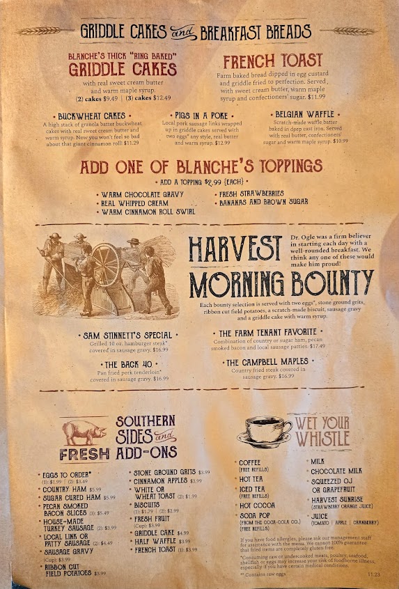 Five Oaks Farm Kitchen Restaurant Menu – BBQ & Classic Southern Dining ...